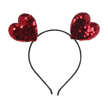 Way to Celebrate Valentine's Day Red Pink Heart Headband, 1 Piece ...