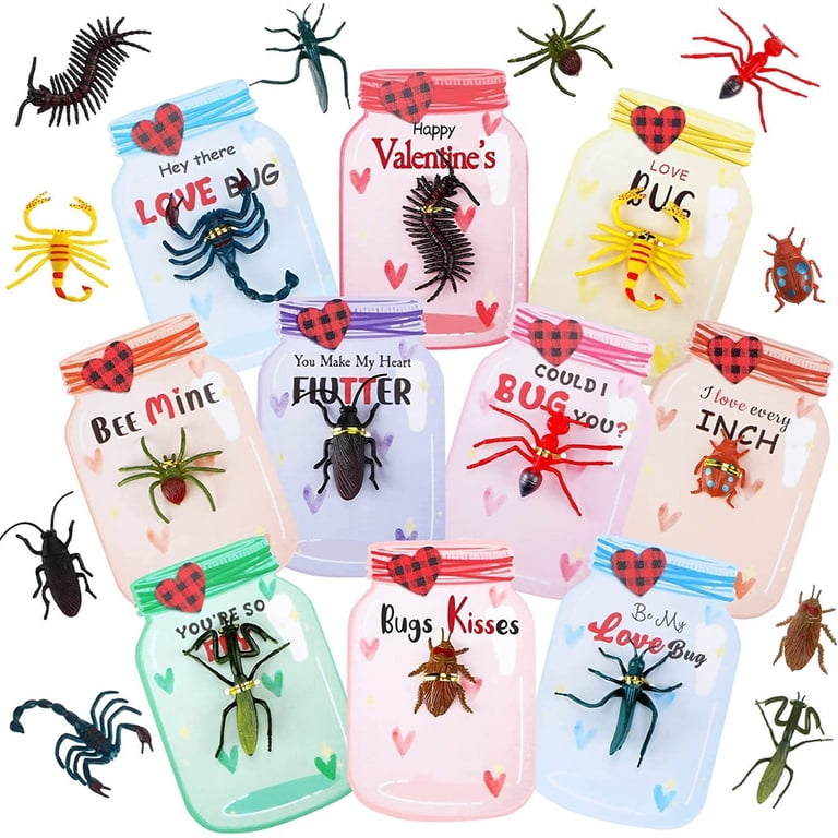 Insect Valentine Card Cuddle Bug Valentine's Day Cards Silver