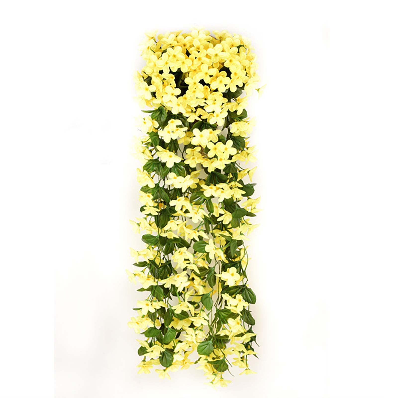 Matoen Wisteria Hanging Flowers 2 Pack Fake Flower Garland Artificial ...