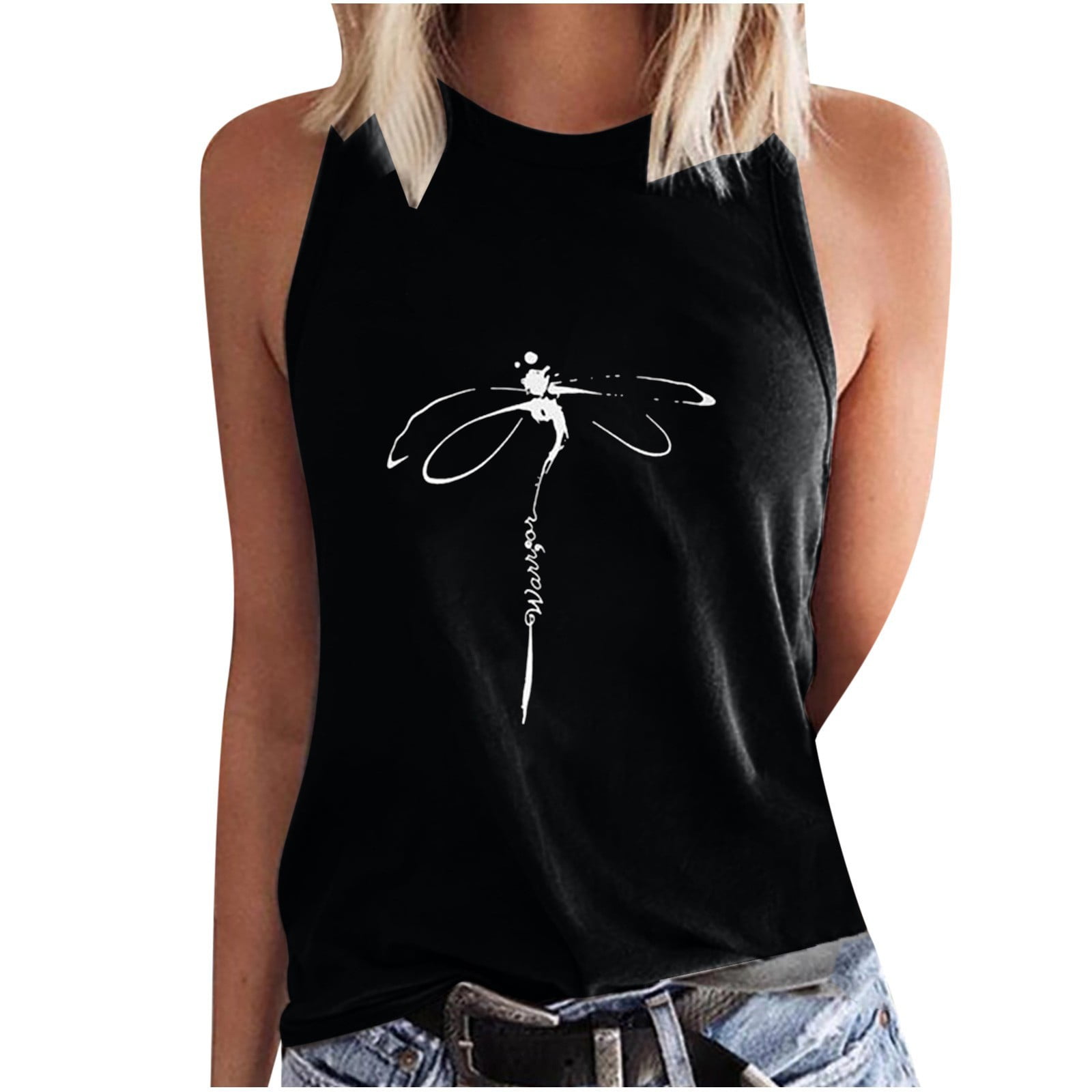 Matoen Women's Sleeveless Tank Tops Summer Casual Loose-Fit Tops High ... Matoen Women's Sleeveless Tank Tops Summer Casual Loose-Fit Tops High ...