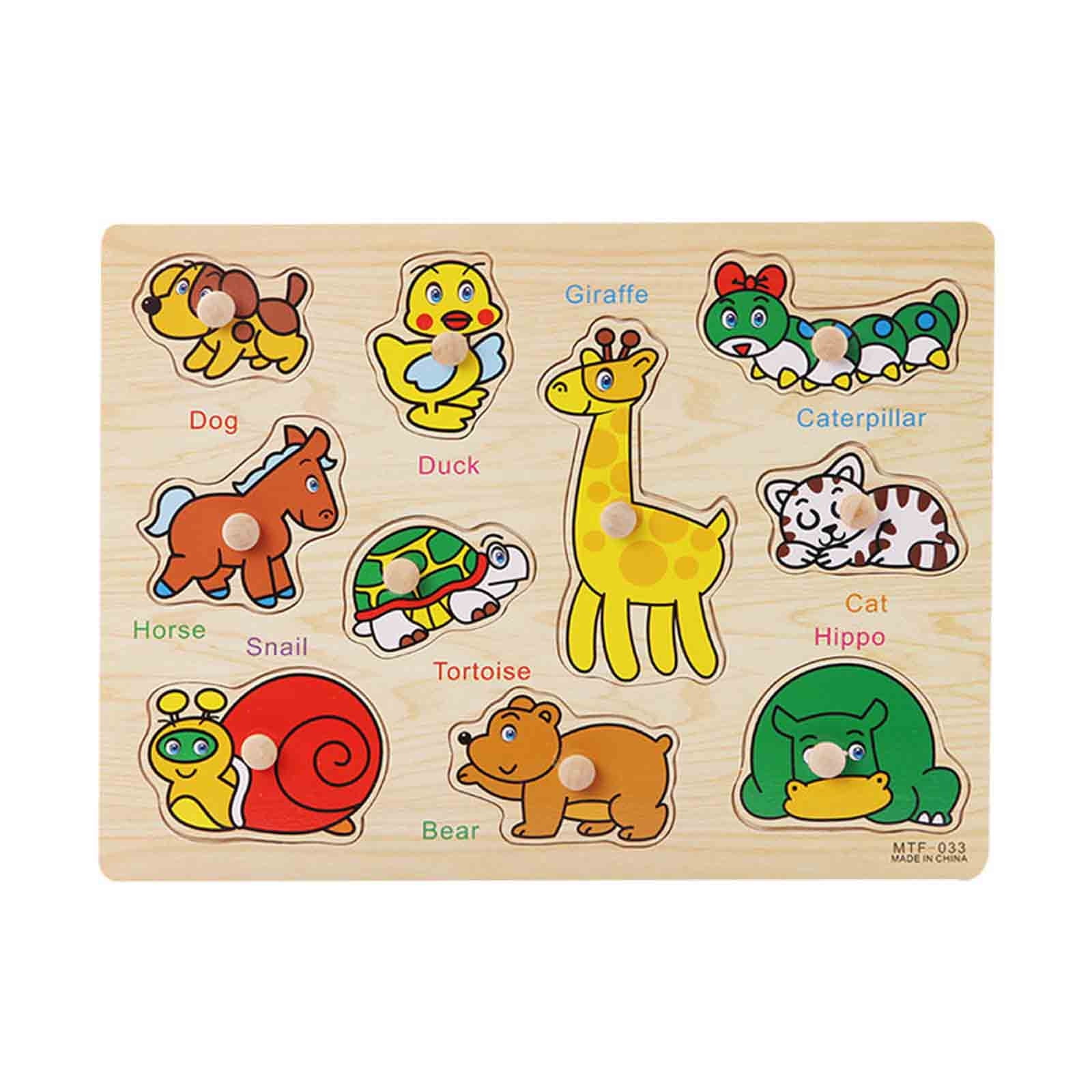 Matoen Wooden Puzzles for Toddlers 2-4 Years Old, Kids Educational ...