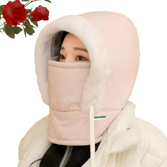 Matorioo 4-in-1 Plush-Lined Thermal Hat with Face Mask for Men & Women ...