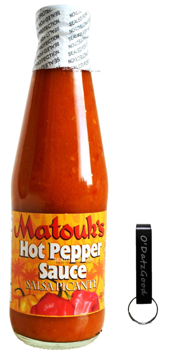 Matouks Hot Pepper Sauce 10 fl. oz (300ml) Pack of 1 Packaged w ...