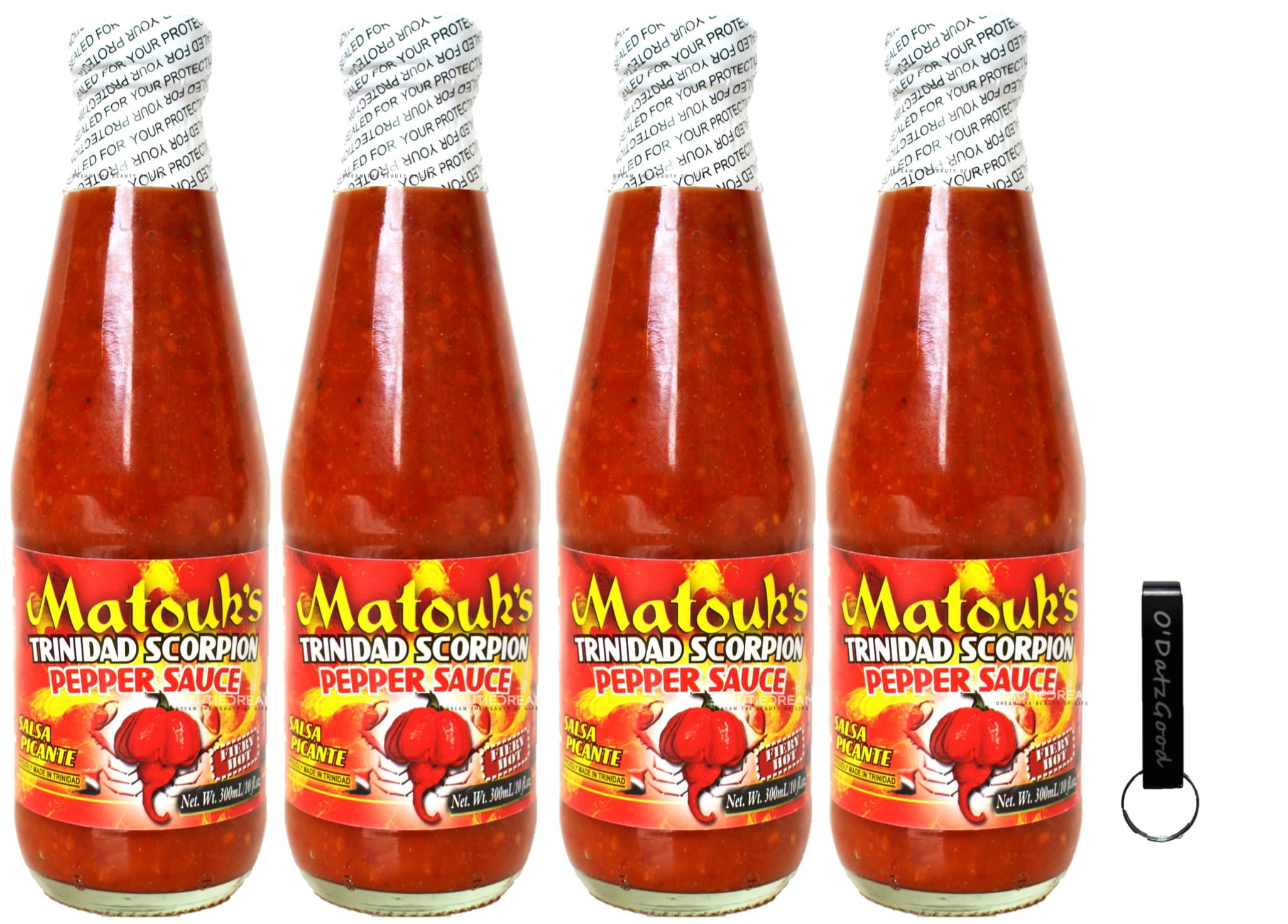 Matouks Trinidad Scorpion Pepper Sauce 10 fl. oz (300ml) Pack of 4 ...