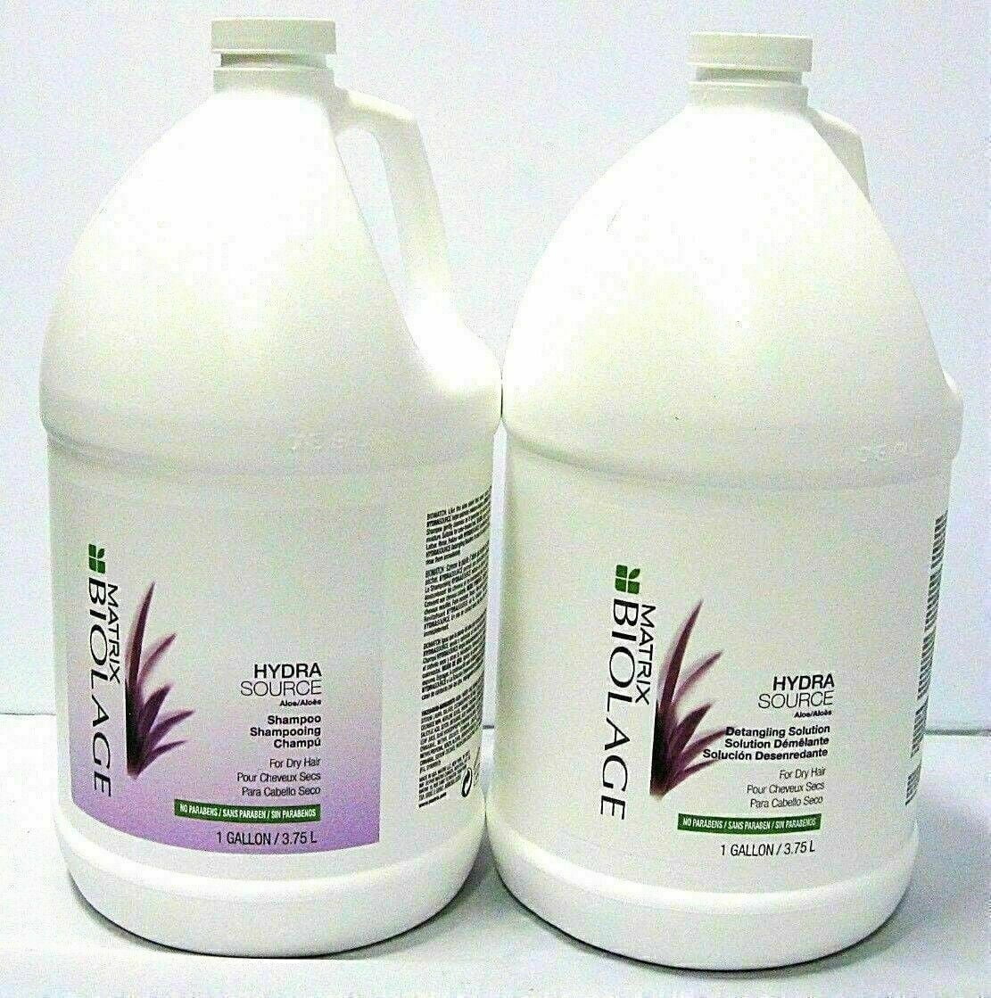 Matrix Biolage HydraSource Shampoo & Detangler - Gallon Size DUO ...