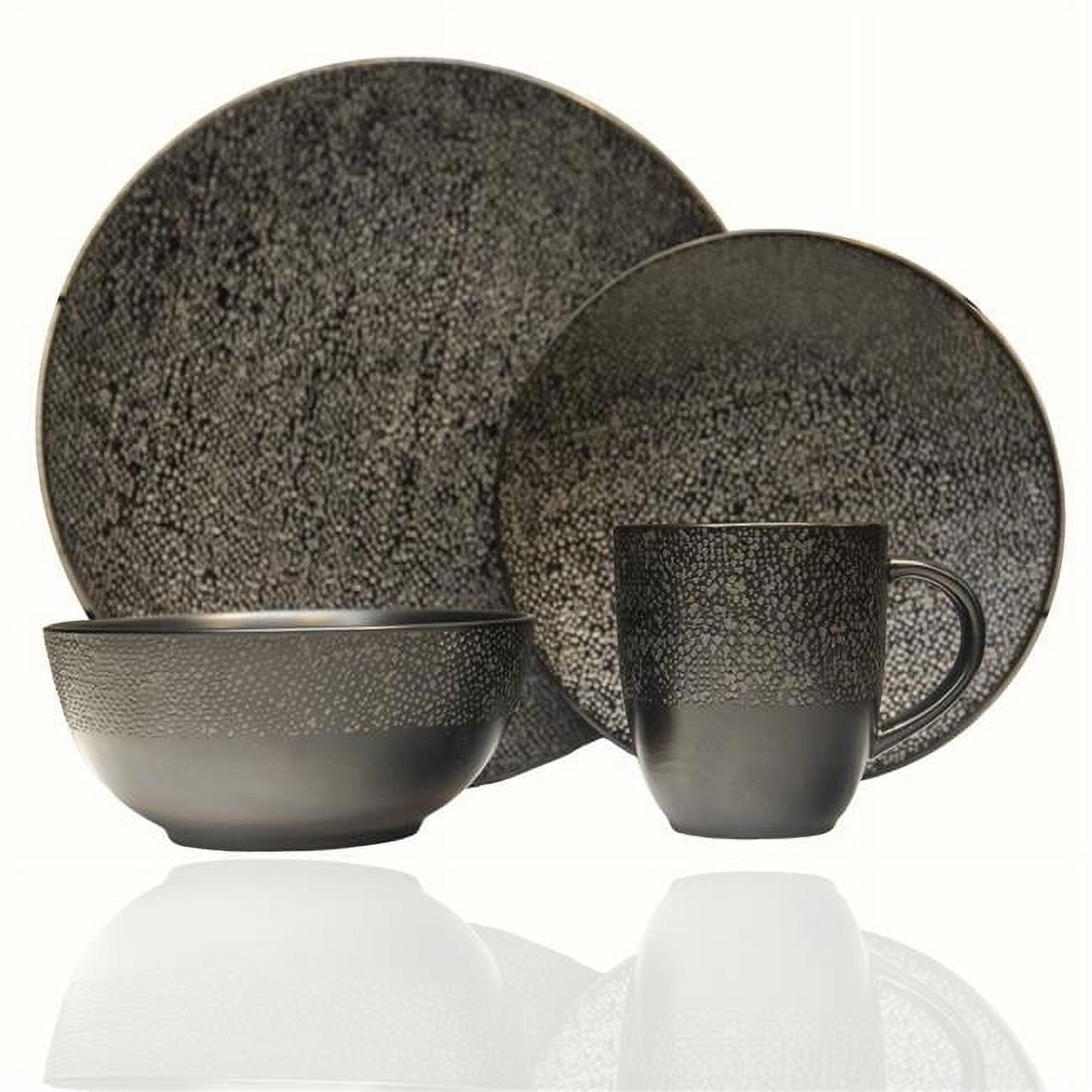 Matrix Black Dinner Set - 16 Piece - Walmart.com