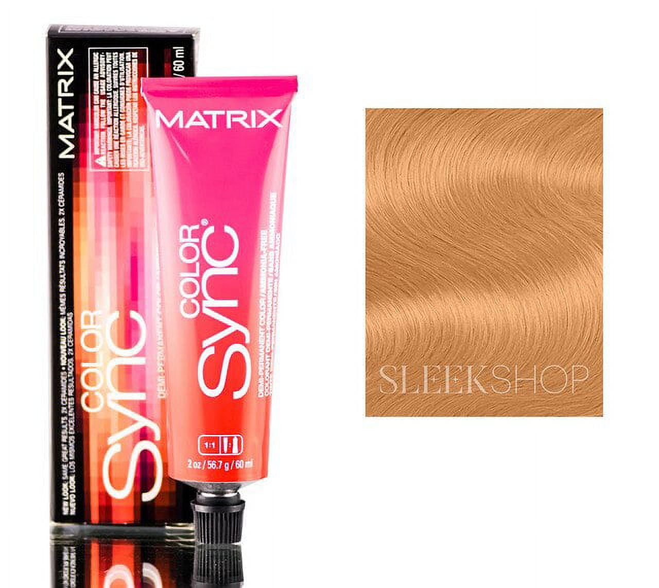 Matrix Color Sync Demi-Permanent Haircolor, 9GV, Light Blonde Gold Violet, Pack of 1 w/ Sleek ...