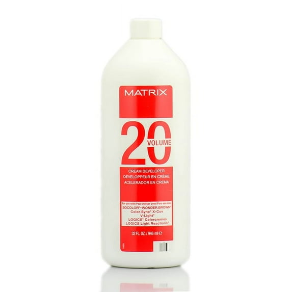 Matrix Cream Developer, 20 Volume, 32 oz, Pack of 1 w/ Sleek Teasing ...