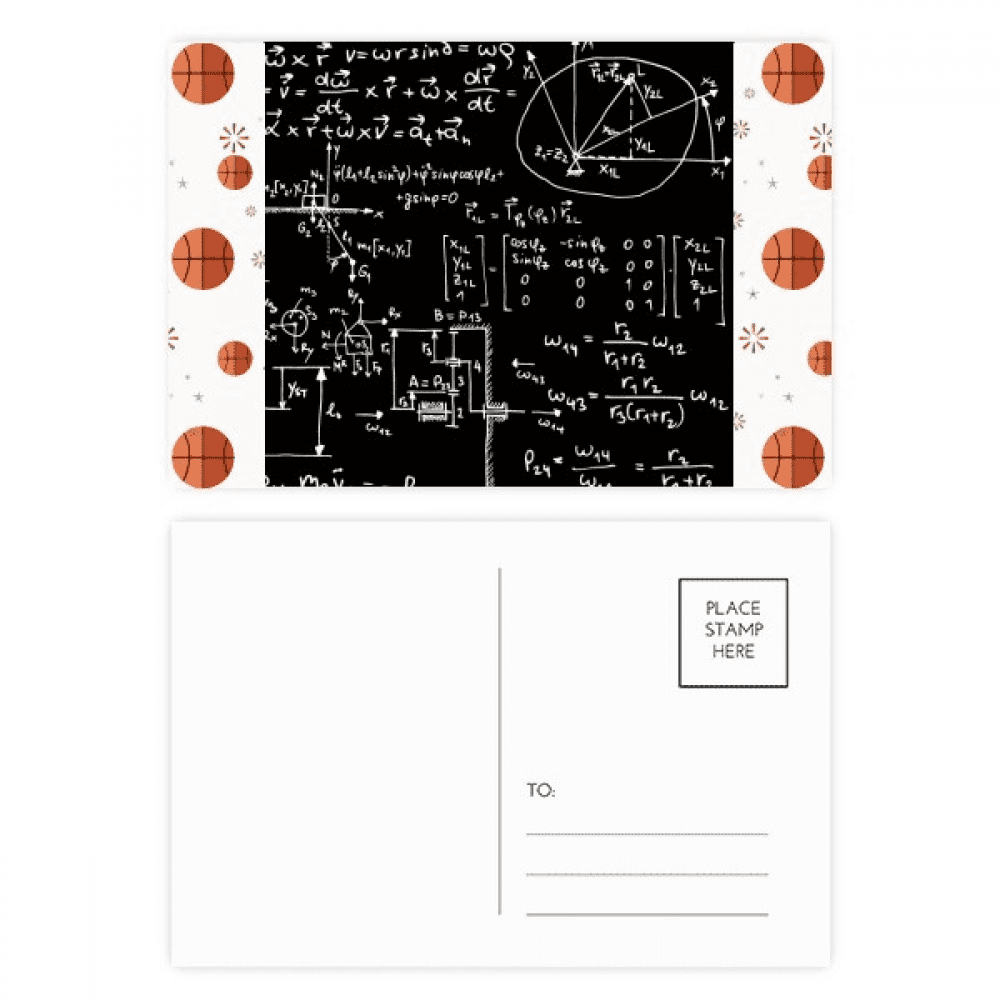 Matrix Mathematical Formulas Science Calculus Basketball Postcard Set ...