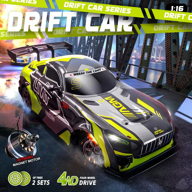 Matrix Prime 1:16 Scale 4WD RC Drift Car with LED Lights, Magnetic ...