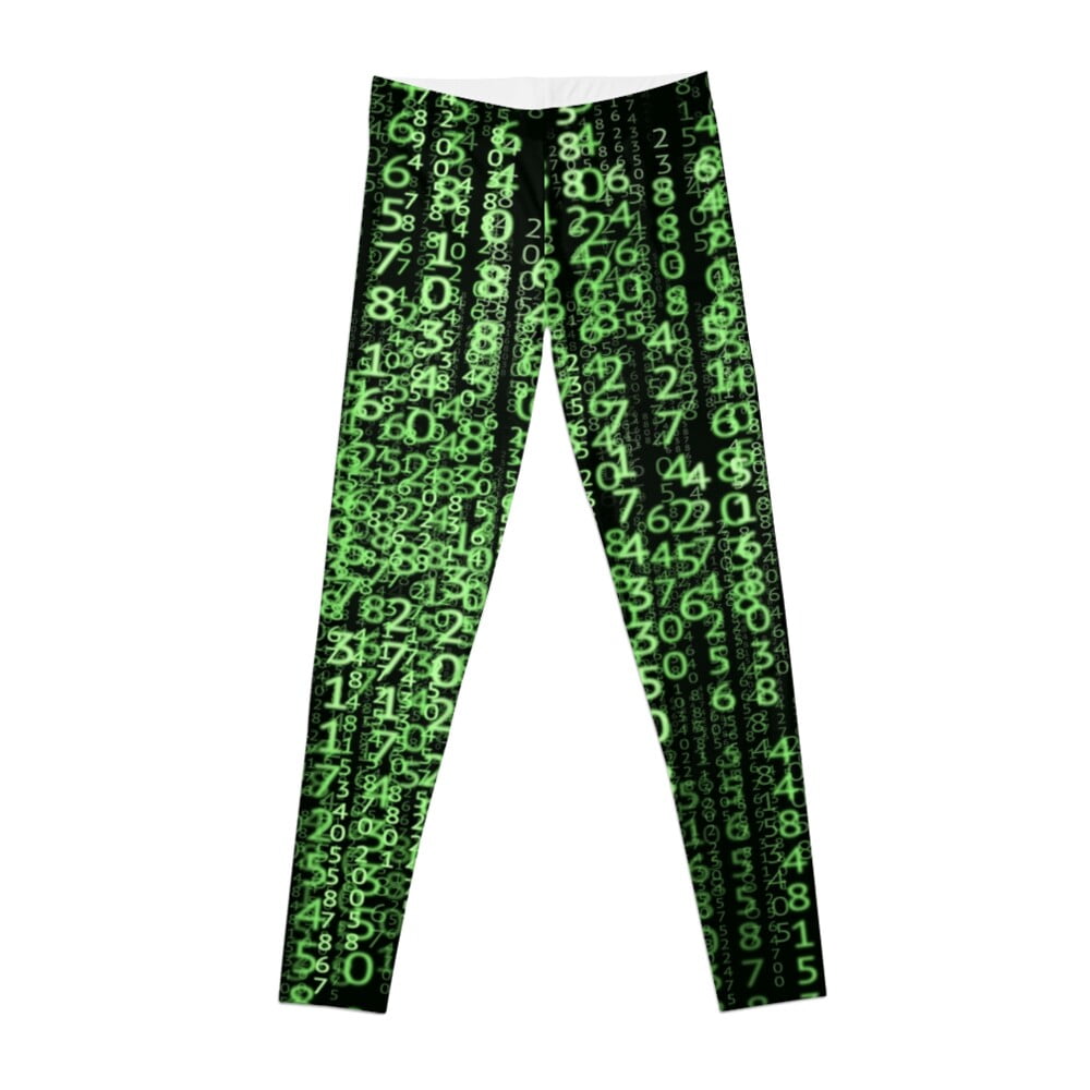 Matrix Science Fiction Cyber Punk Green NumbersLeggings sportswear ...