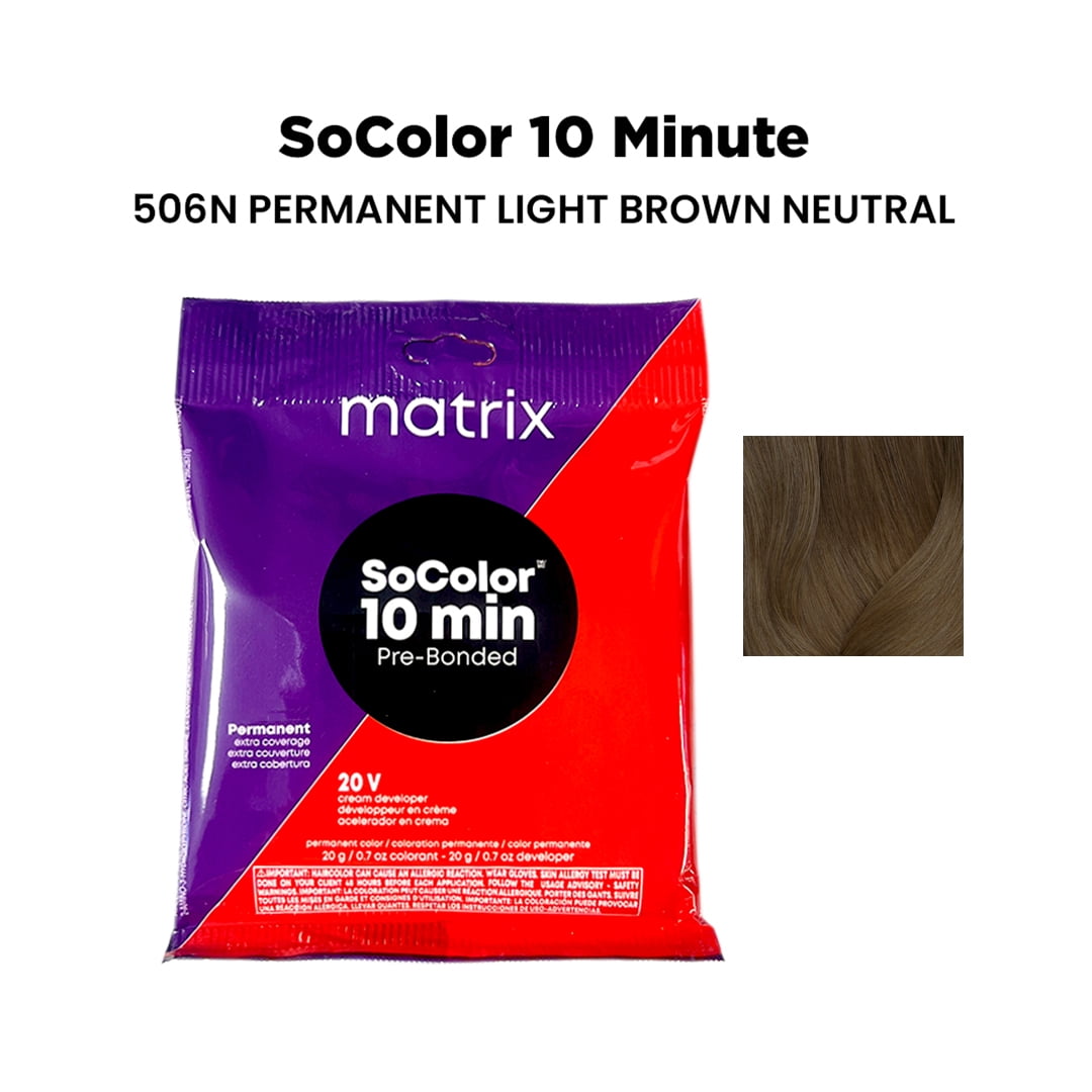Matrix SoColor 10 Min Pre-Bonded Permanent Hair Color & Developer ...