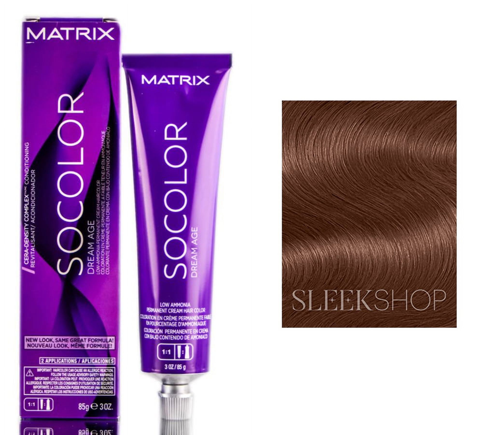 Matrix SoColor Dream Age Permanent Hair Color Cream, 506M Light Brown ...
