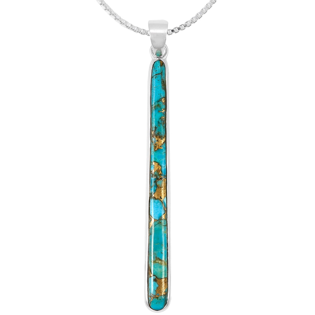 Matrix Turquoise Jewelry Necklace for Women Sterling Silver 925 ...