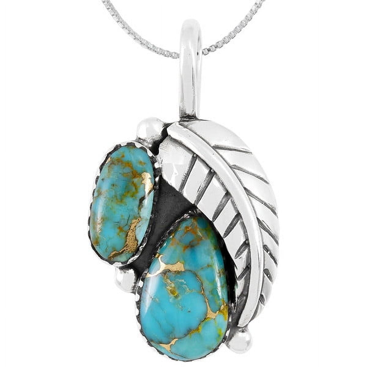 Matrix Turquoise Jewelry Necklace for Women Sterling Silver 925 ...