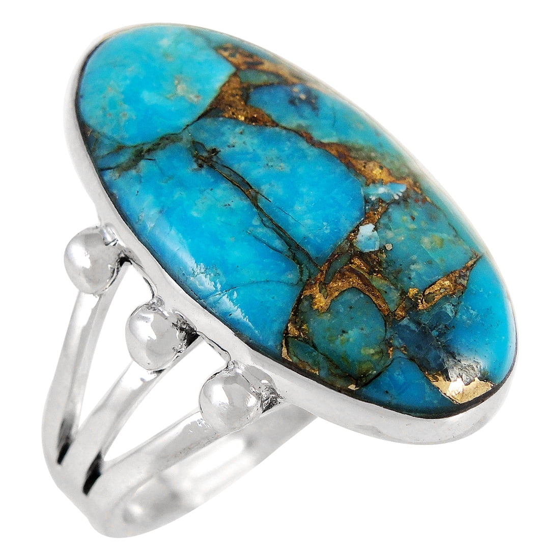 Matrix Turquoise Jewelry Ring for Women Sterling Silver 925 | Turquoise ...