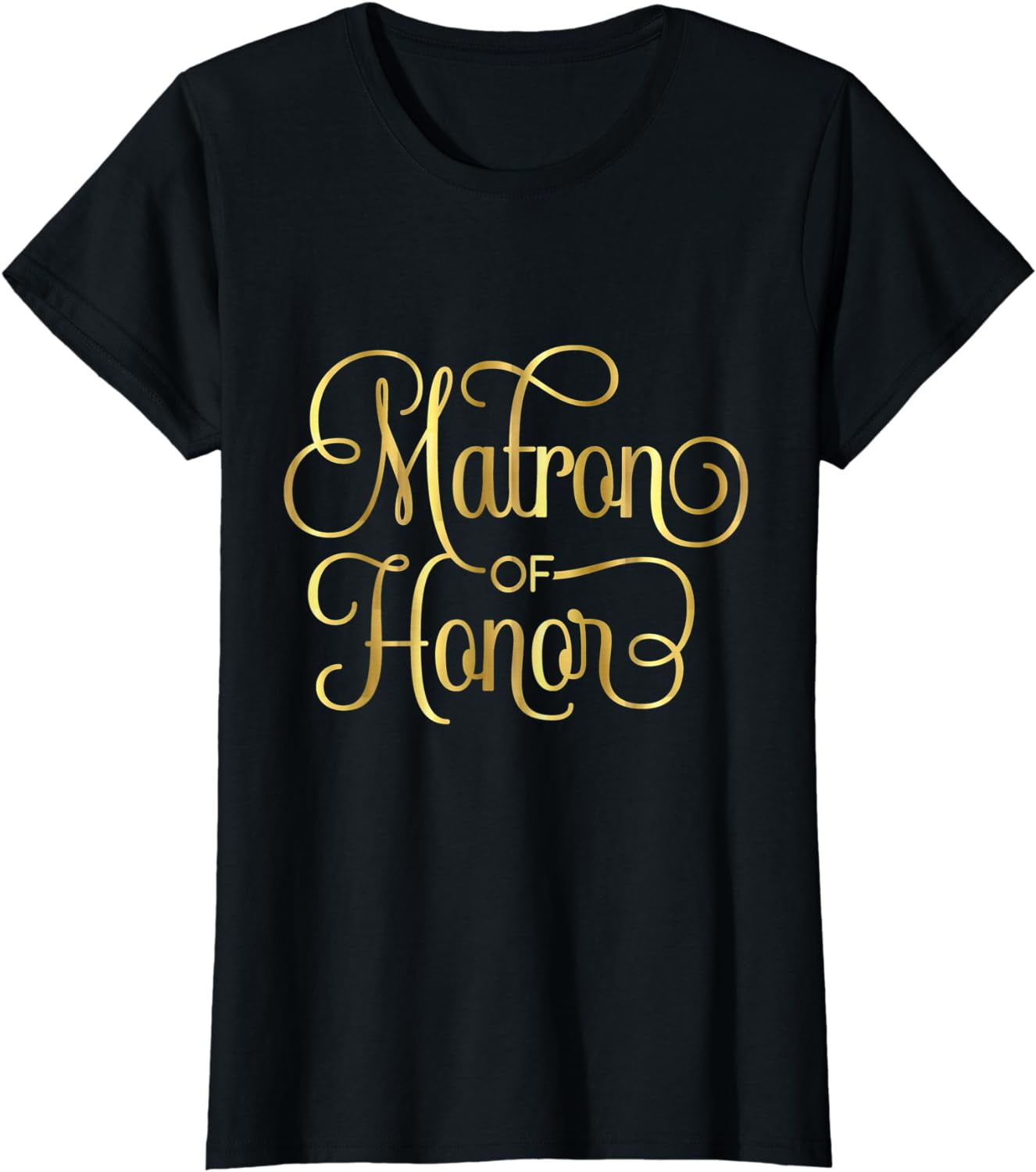 Matron of Honor T-Shirt Script Wedding Bridal Bride - Walmart.com