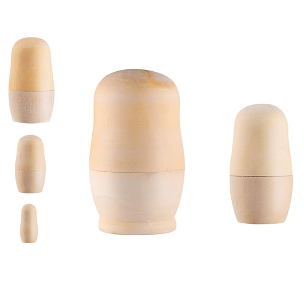 Matryoshka Doll White Body Blank Dolls Wooden Playset Childrens Toys ...
