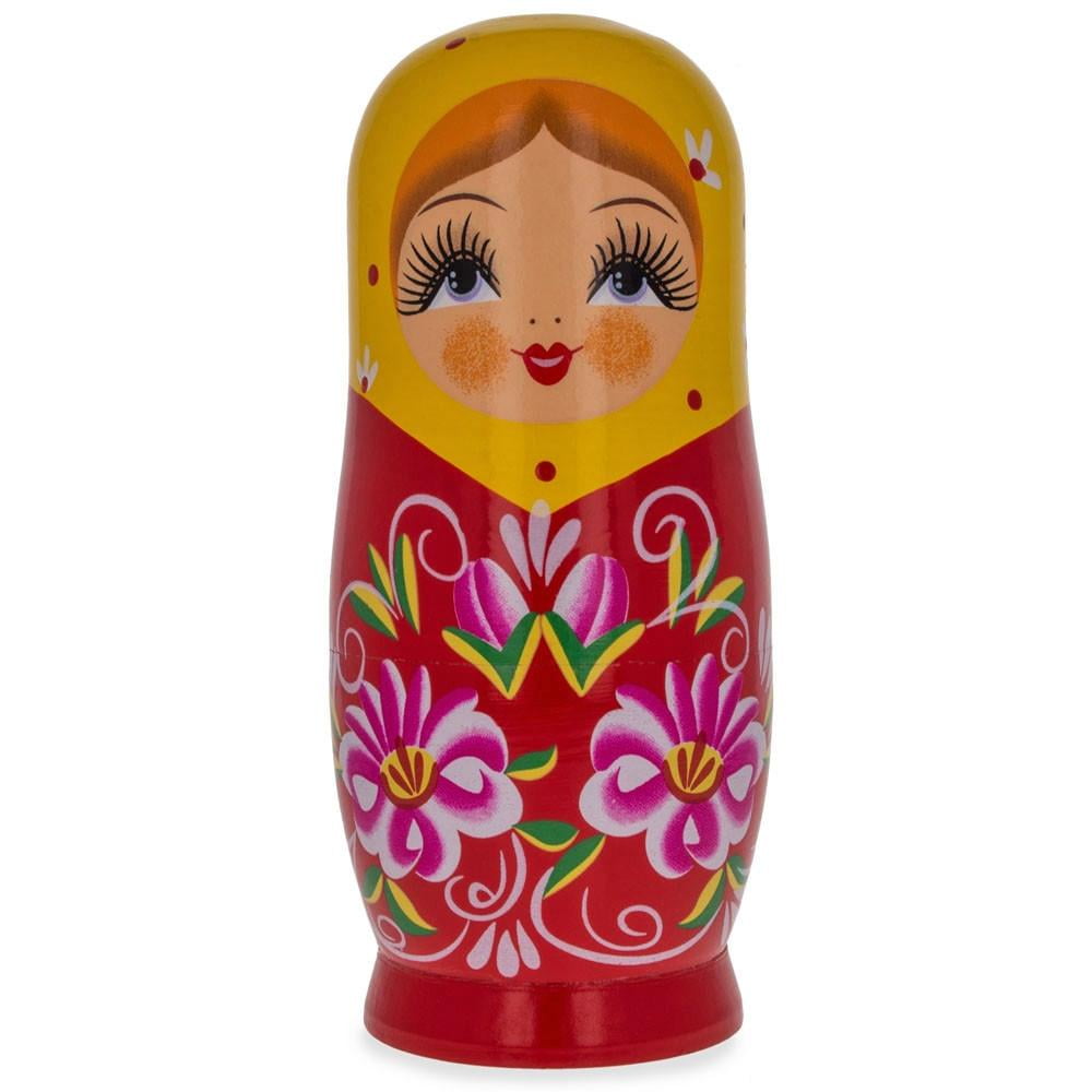 Matryoshka Wooden Nesting Doll Piggy Bank 6.5 Inches - Walmart.com