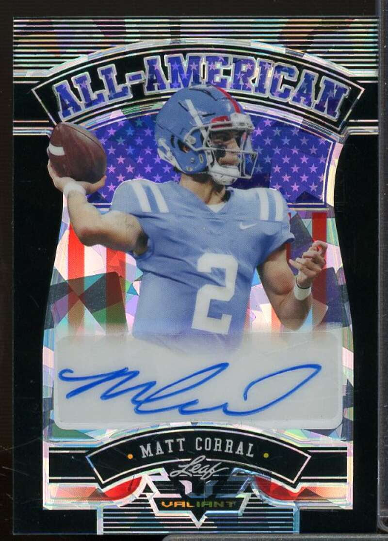 Matt Corral Rookie Card 2022 Leaf Valiant All American Black #AAMC2 - Walmart.com