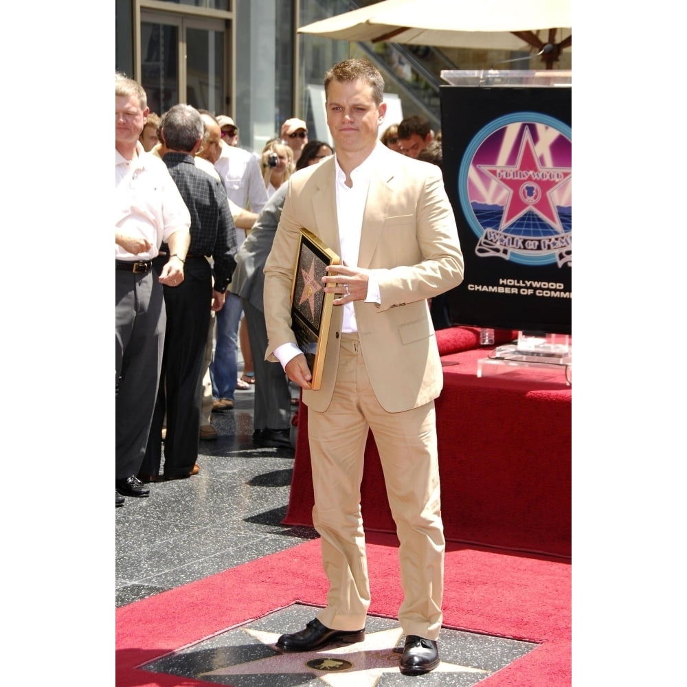 Matt Damon At The Induction Ceremony For Star On The Hollywood Walk Of ...