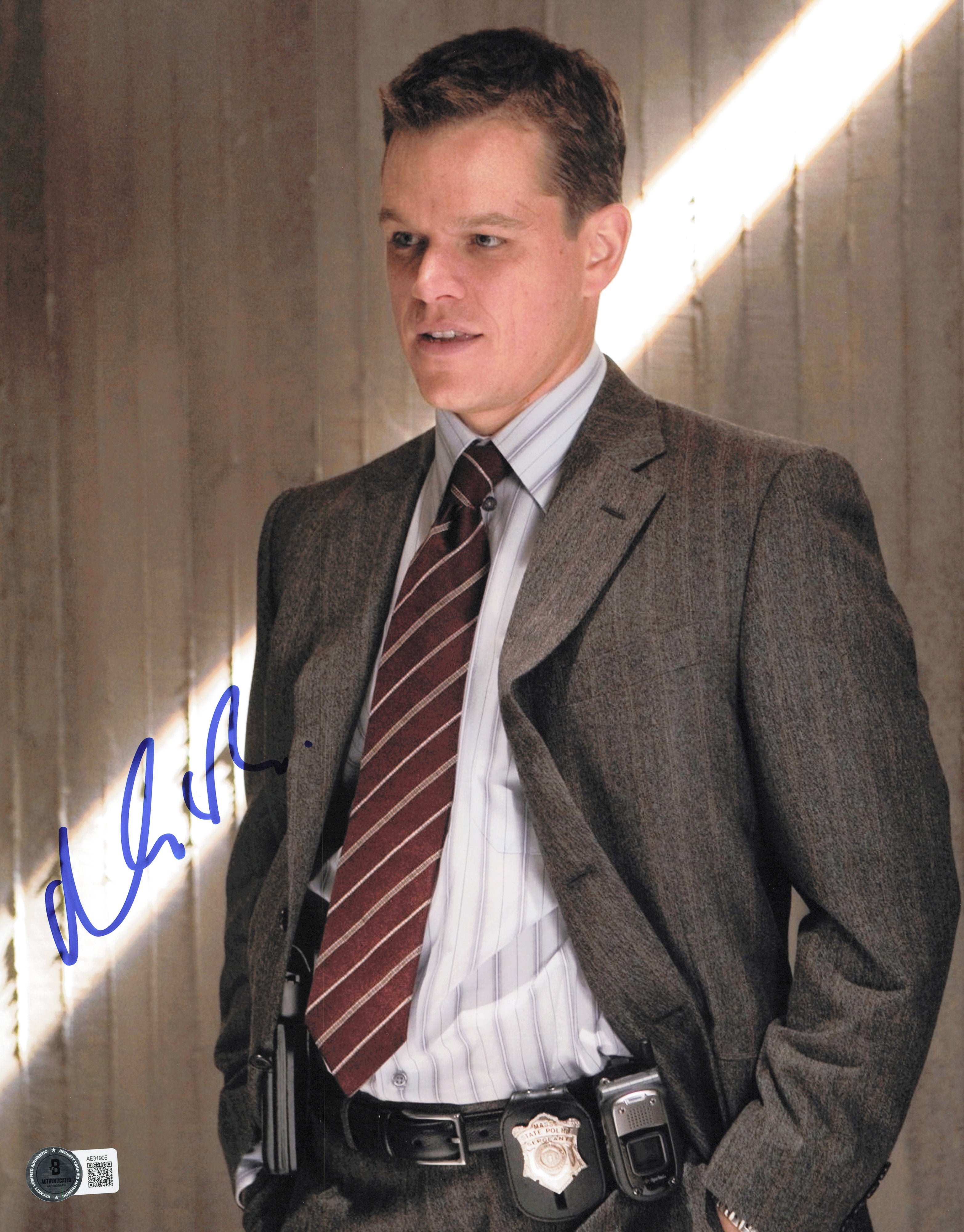 Matt Damon Autographed 11x14 Photo The Departed Beckett BAS QR #AE31905 ...