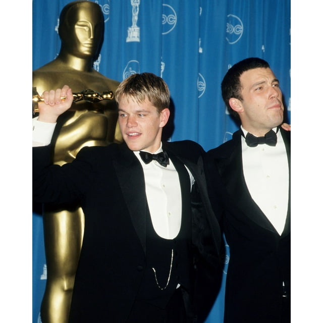 Matt Damon Ben Affleck holding Academy Award Oscar 24x36 Movie Poster ...