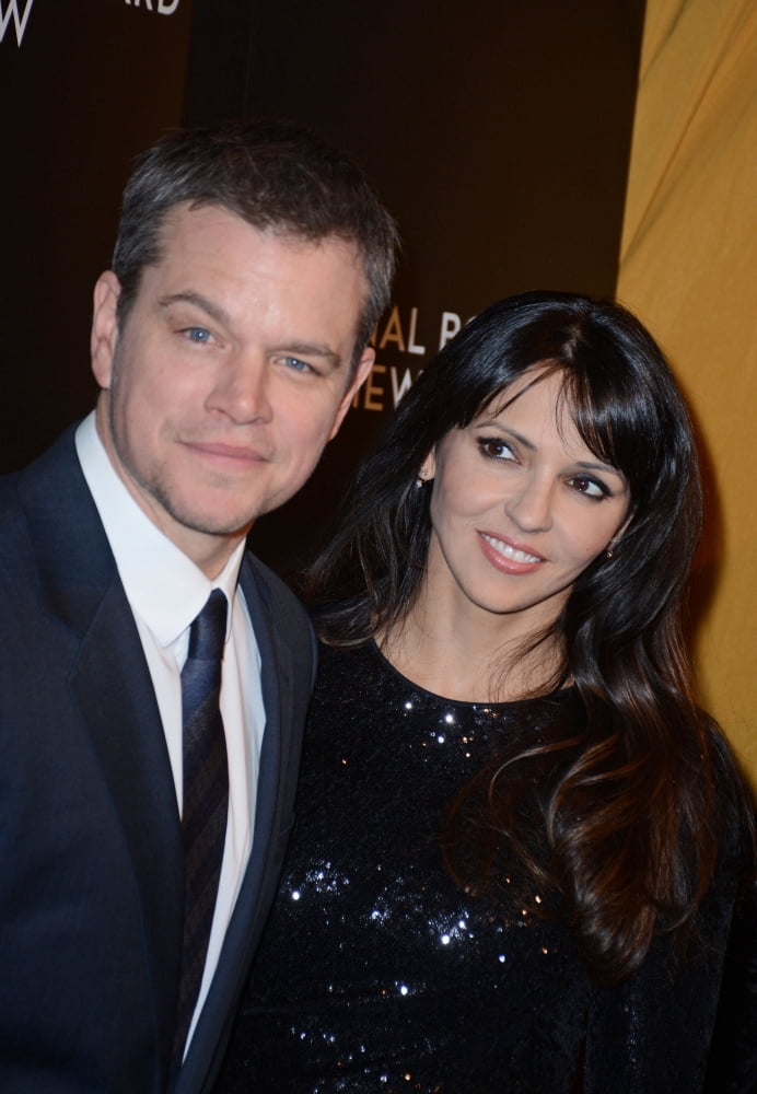 Matt Damon, Luciana Barroso At Arrivals For The National Board Of ...