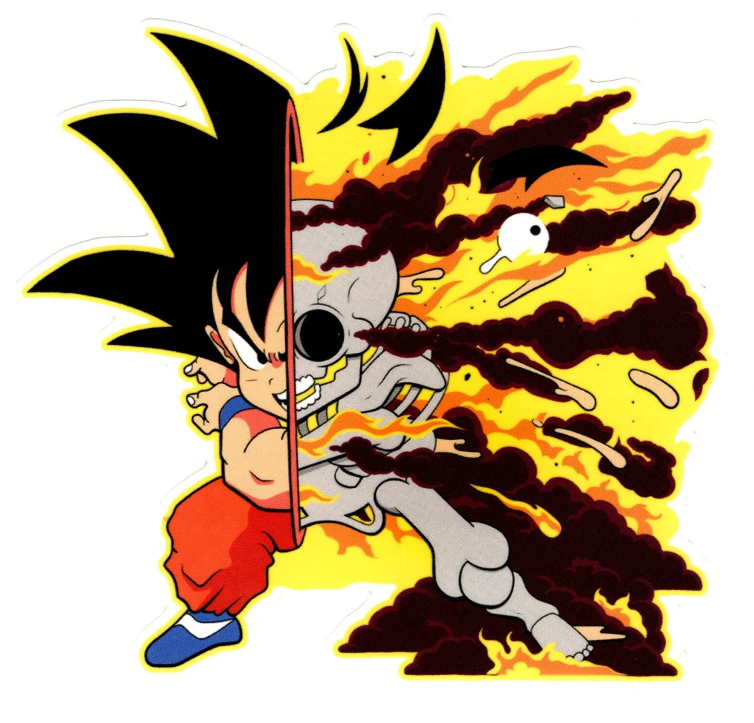 Matt Gondek Deconstructed Son Goku Sticker GondekDraws - Walmart.com