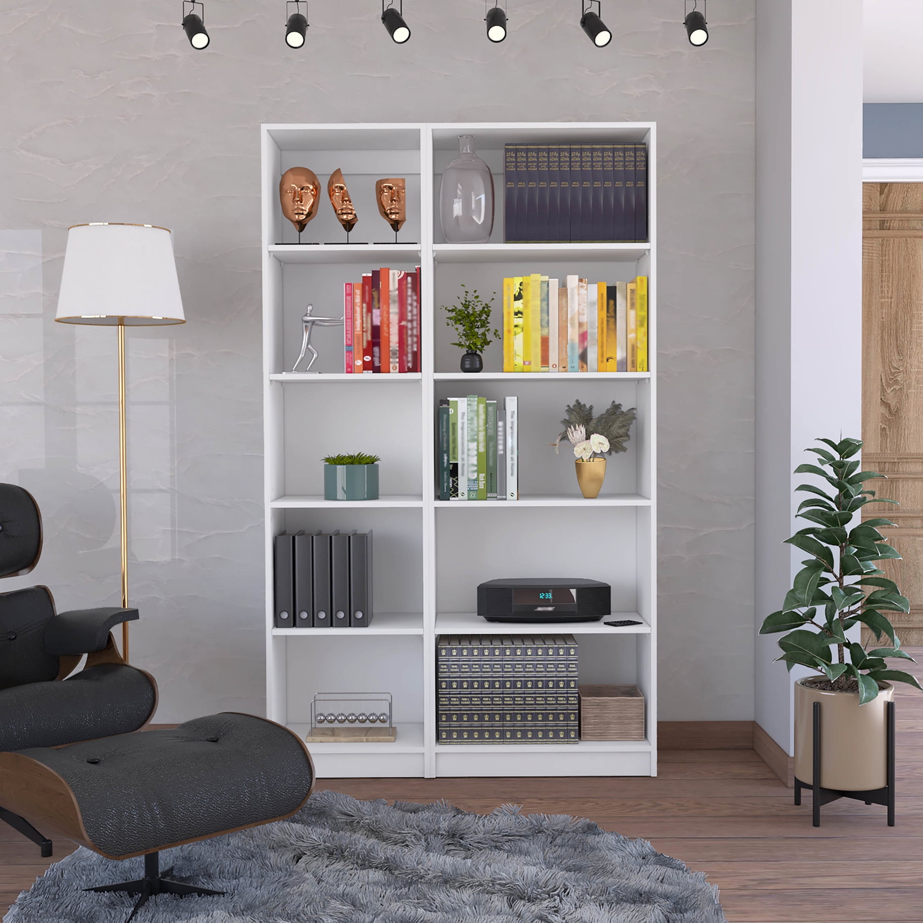Matt Gray/White Finish & Modern Style - Blend Well with Different Decor ...