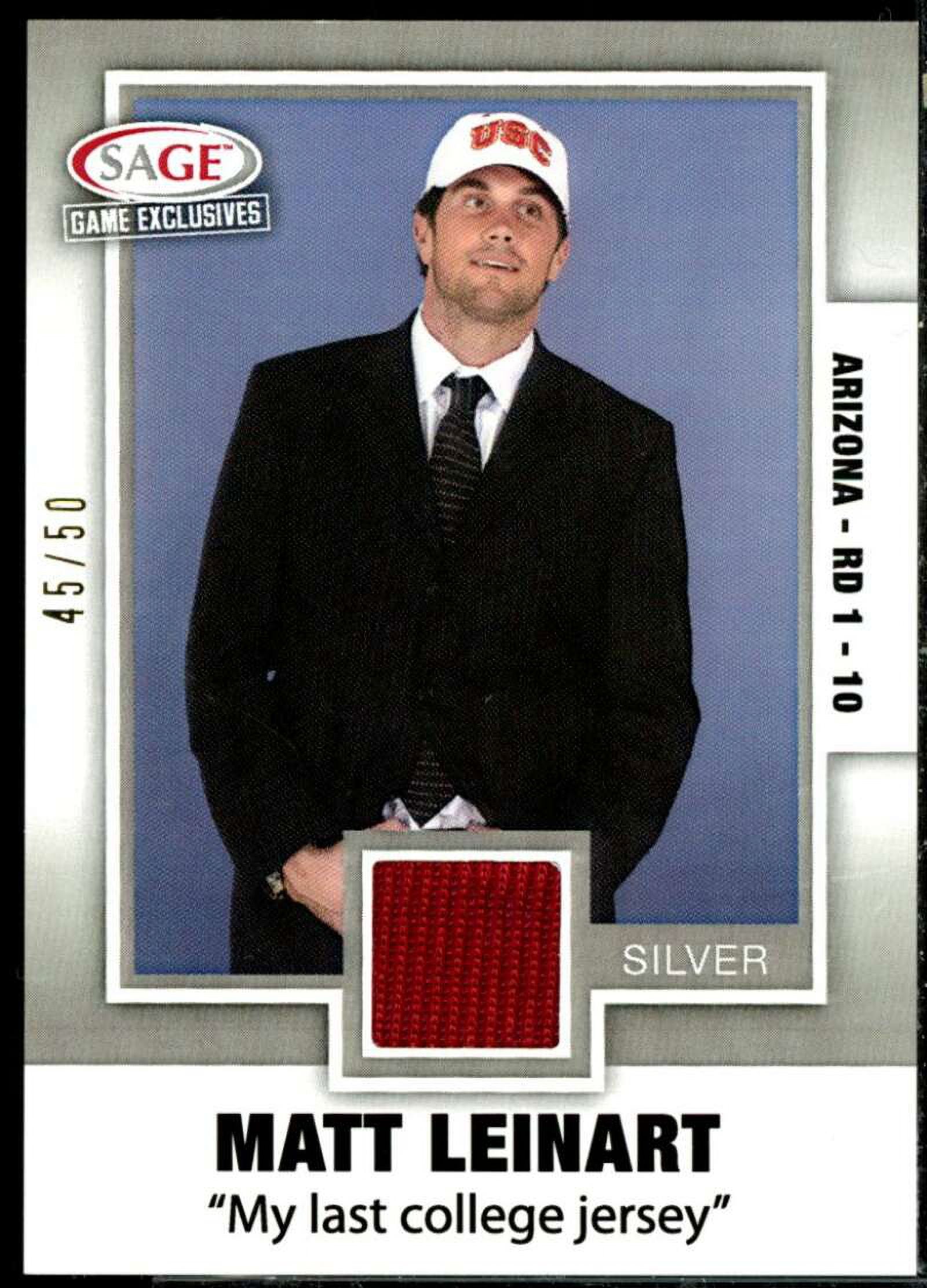 Matt Leinart Coll 2006 SAGE Game Exclusive Matt Leinart Jerseys Silver ...