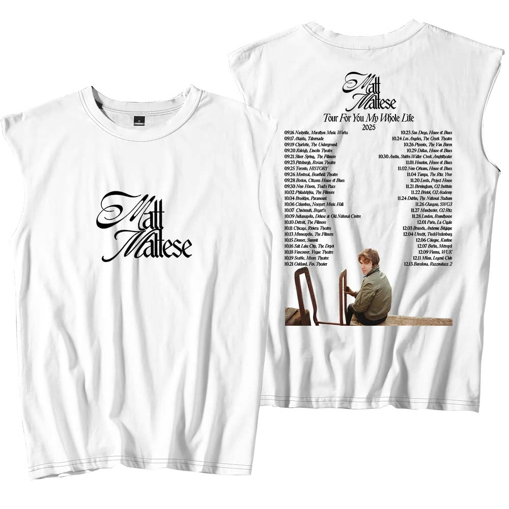 Matt Maltese Tour For You My Whole Life 2025 Tank Tops Sleeveless Sport ...