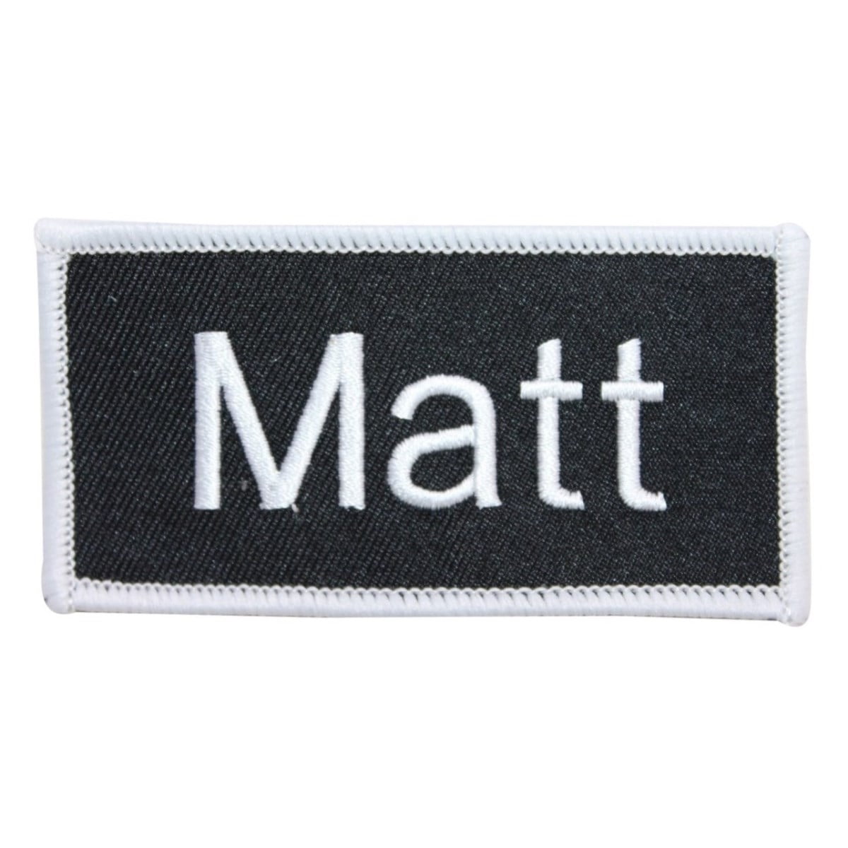 Matt Name Tag Patch Uniform ID Work Shirt Badge Embroidered Iron On ...