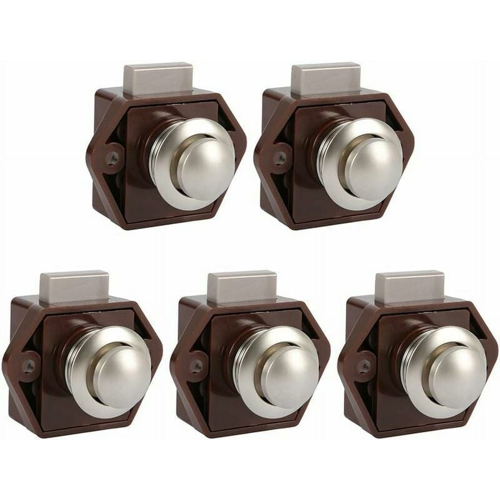 Matt Nickel Finish, Keyless Locking, Universal Furniture Fit (Brown ...