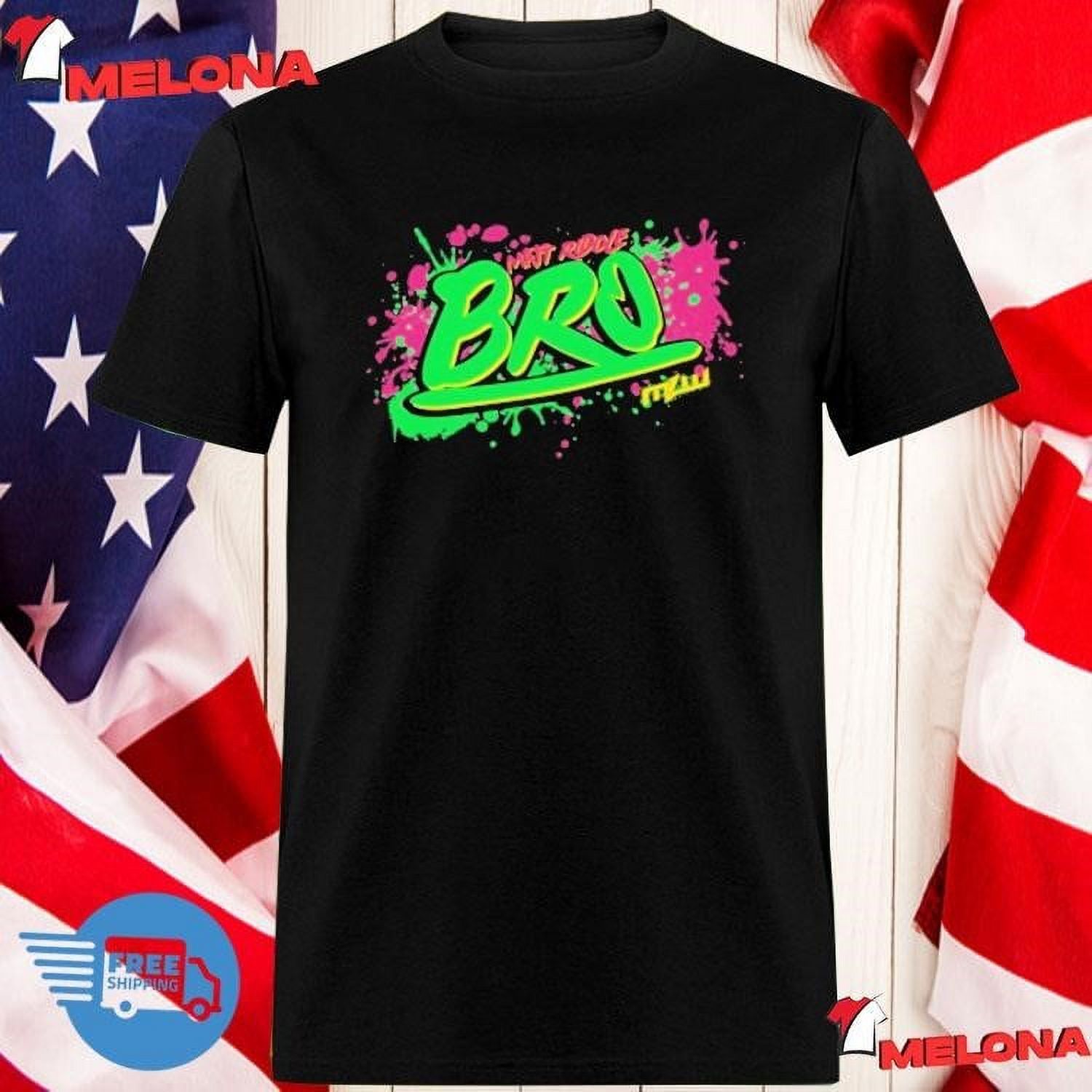 Matt Riddle Bro Splatter Shirt - Walmart.com