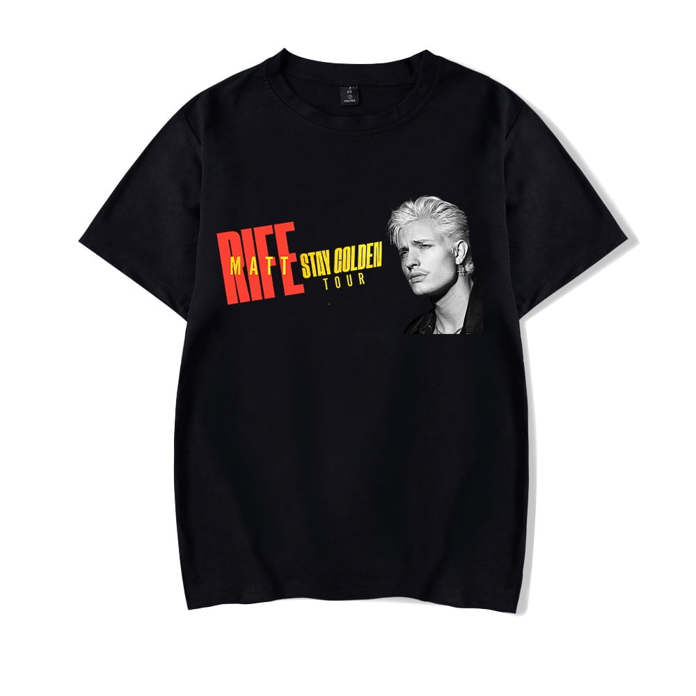 Matt Rife 2025 Stay Golden Tour Short Sleeve T - shirt featuring a ...