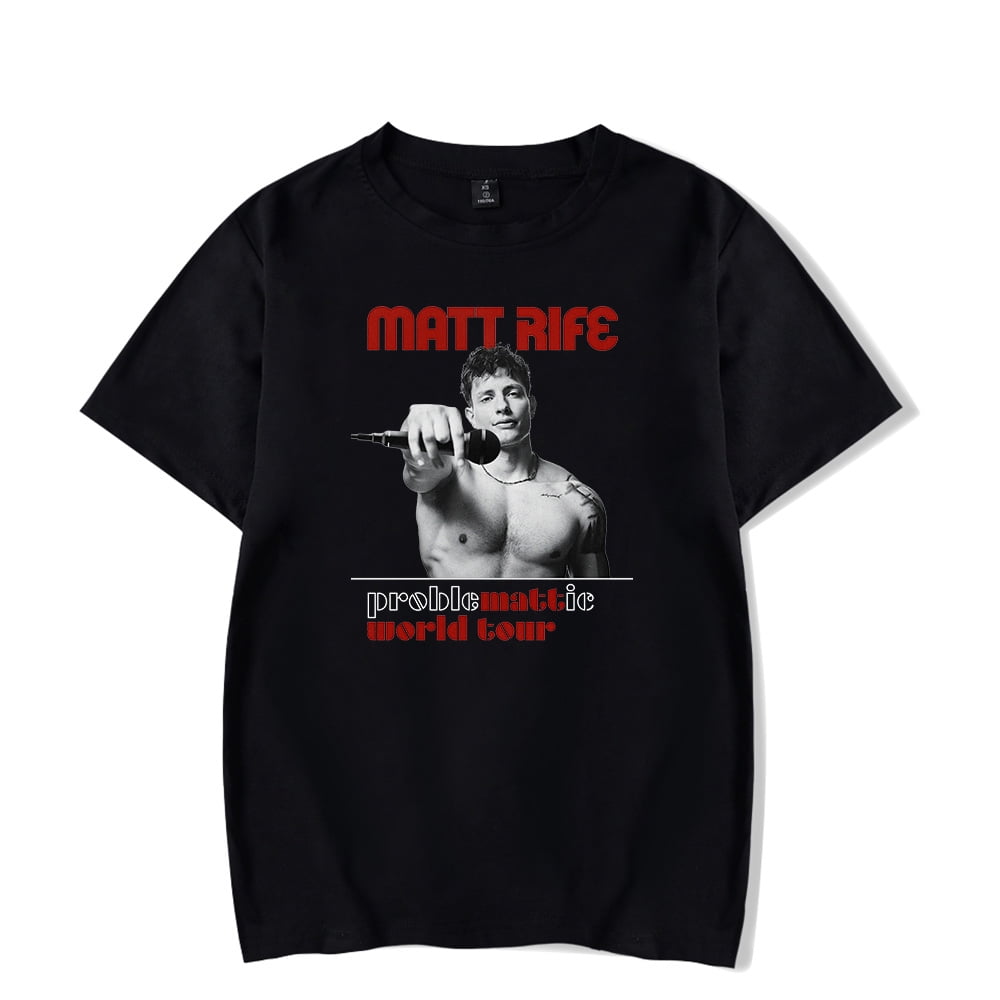 Matt Rife ProbleMATTic World Tour T-shirt Women Men Short Sleeve Shirt ...