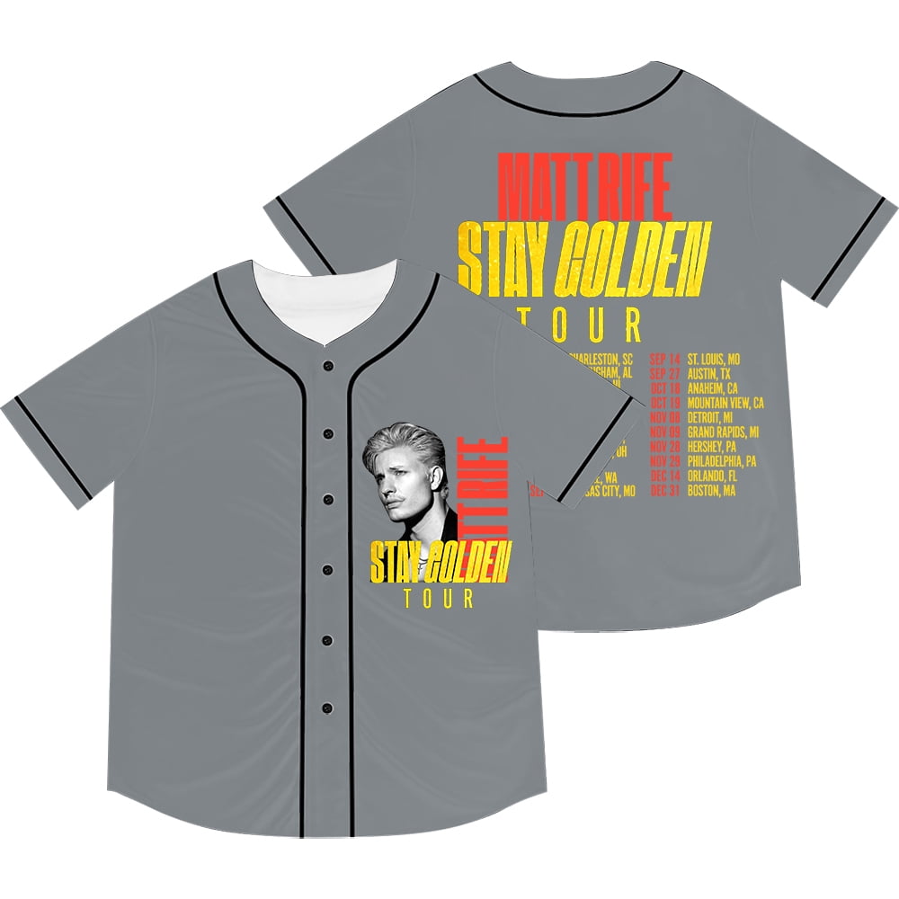 Matt Rife Stay Golden Tour Merch Baseball Jacket Tee Cosplay Women Men ...