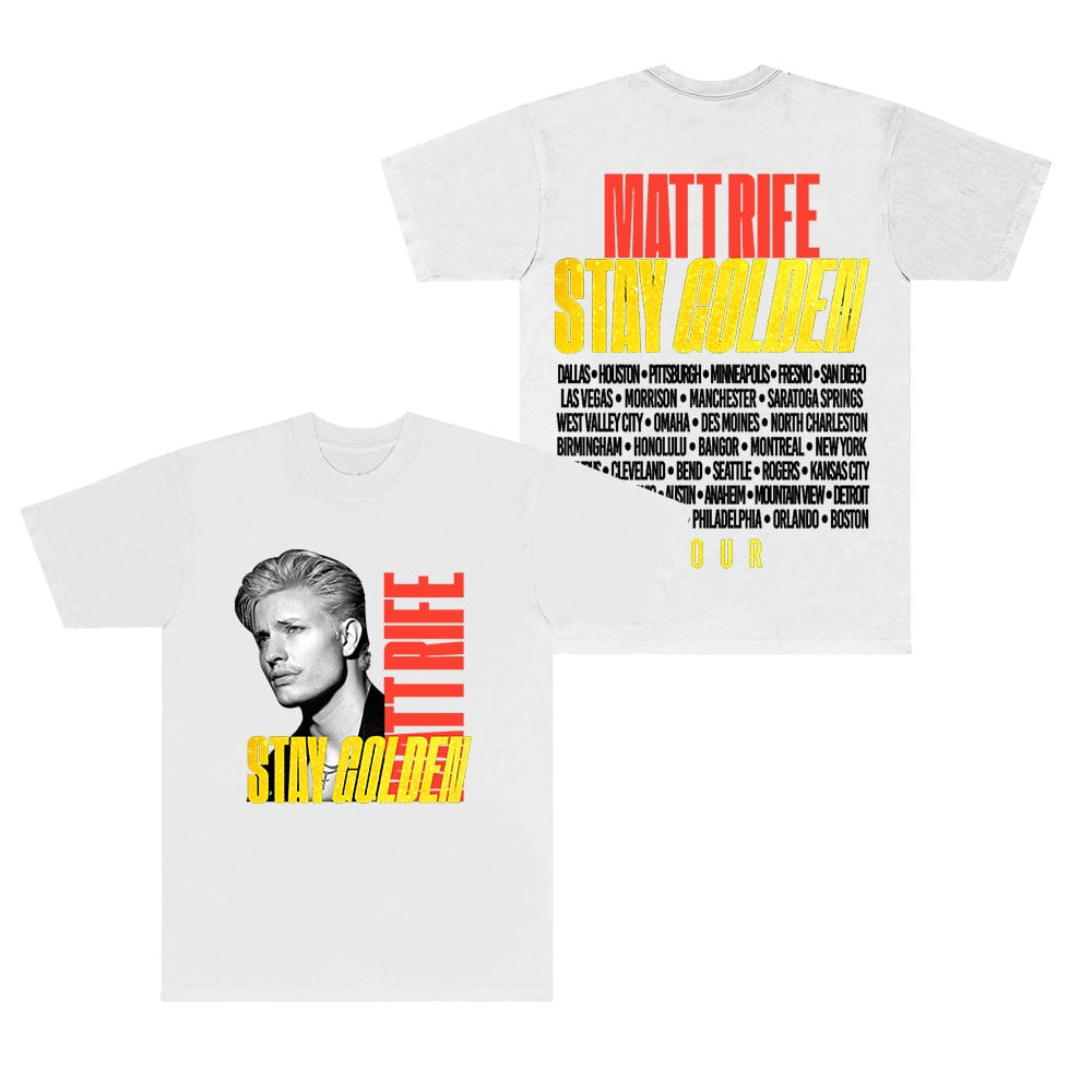 Matt Rife Stay Golden Tour T-Shirts Cosplay Women Men Fashion Short ...