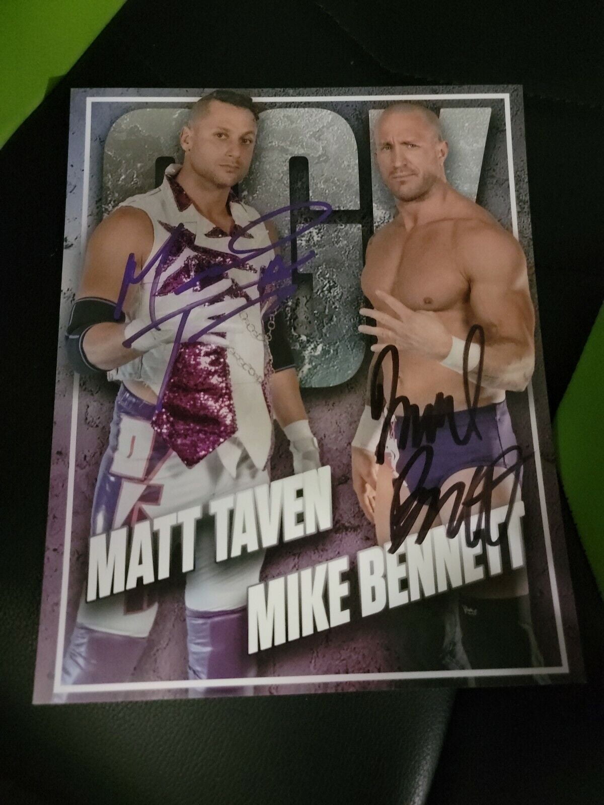 Matt Taven MIKE BENNETT OGK signature 8x10 Wrestling WWE NJPW ROH ...