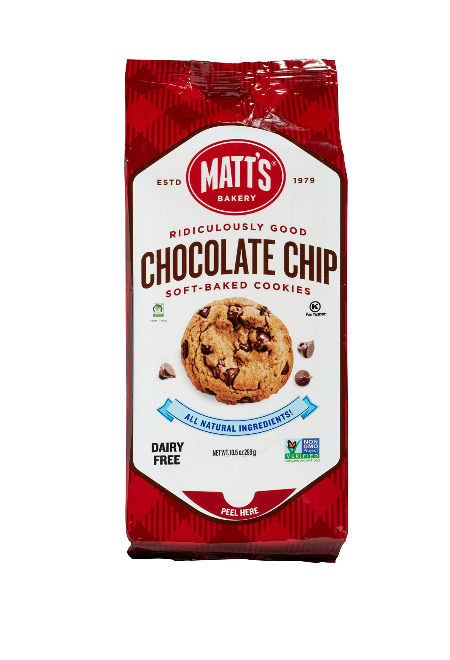 Matt's Bakery Chocolate Chip Cookies 10.5 oz with all-natural ...
