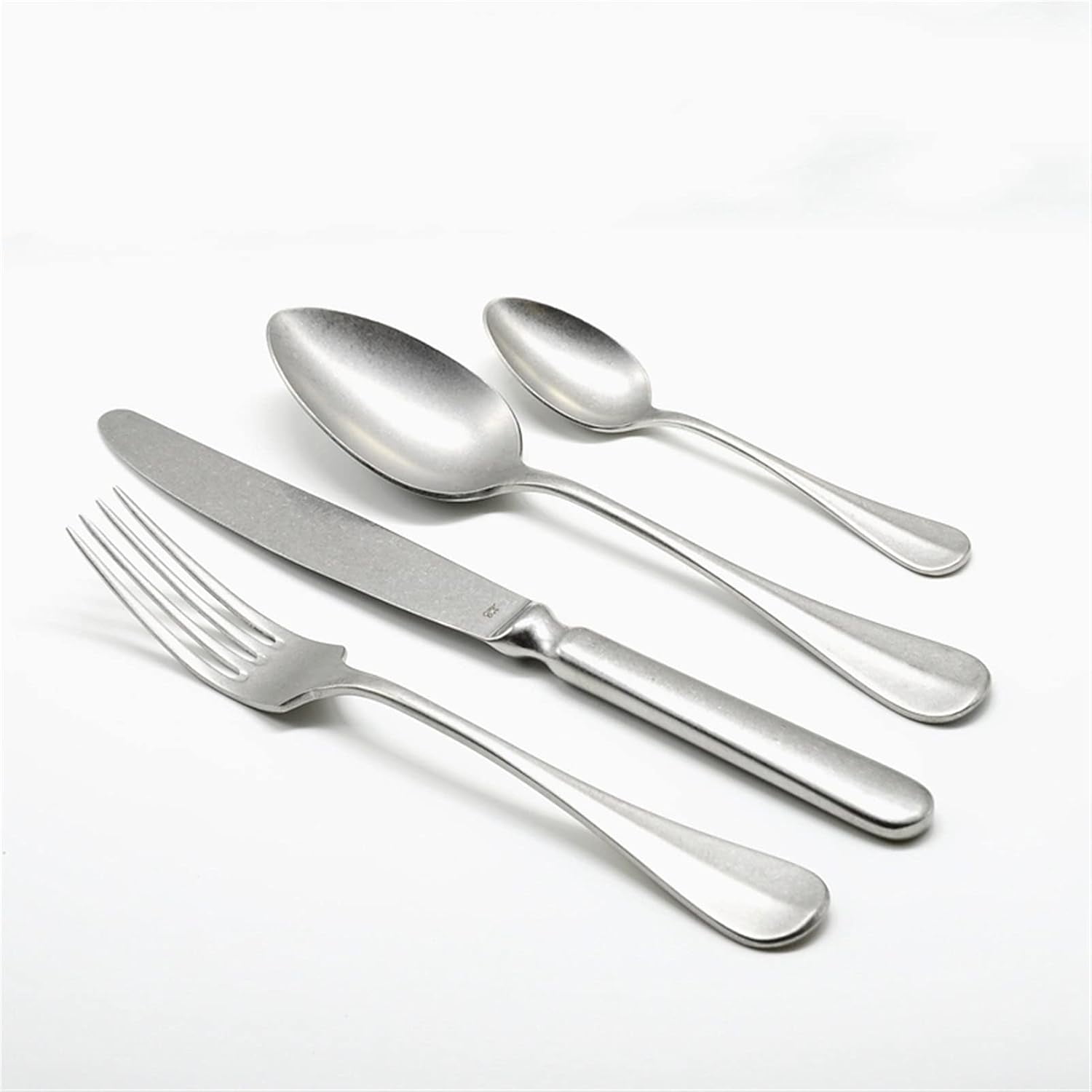 Matte 24 PCS Cutlery Steel Set Vintage Dinnerware Set Stainless ...