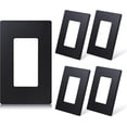 Matte Black 1-Gang Screwless Decorative Wall Plates, Standard Size ...