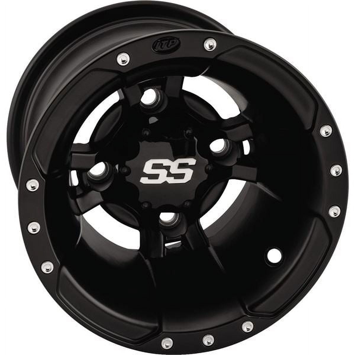 Matte Black 10x8, 4/115, 3+5 ITP SS112 Sport Aluminum Wheel ...