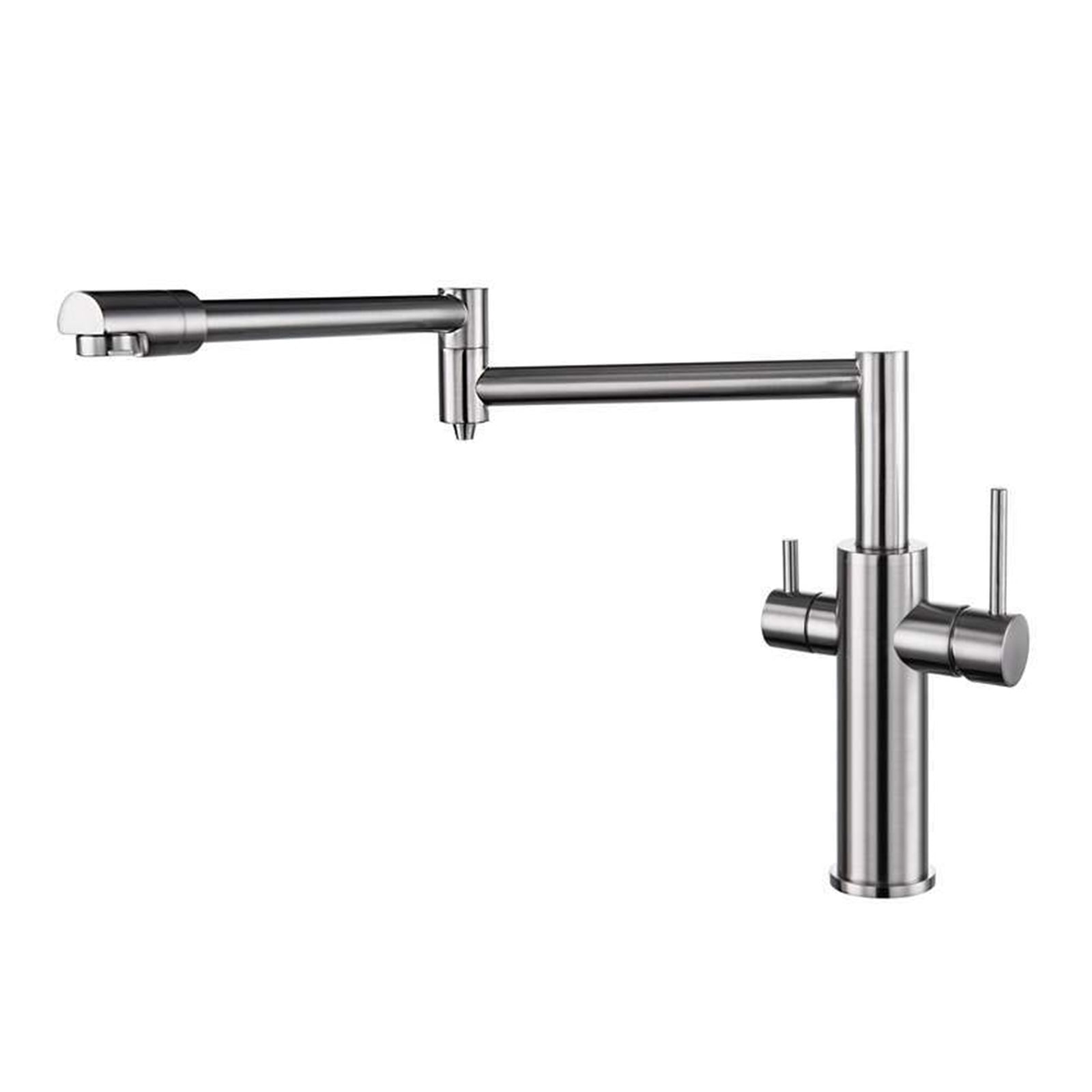 Matte Black 3 Way Water Filter Tap Pot Filler Deck Mounted Kitchen ...