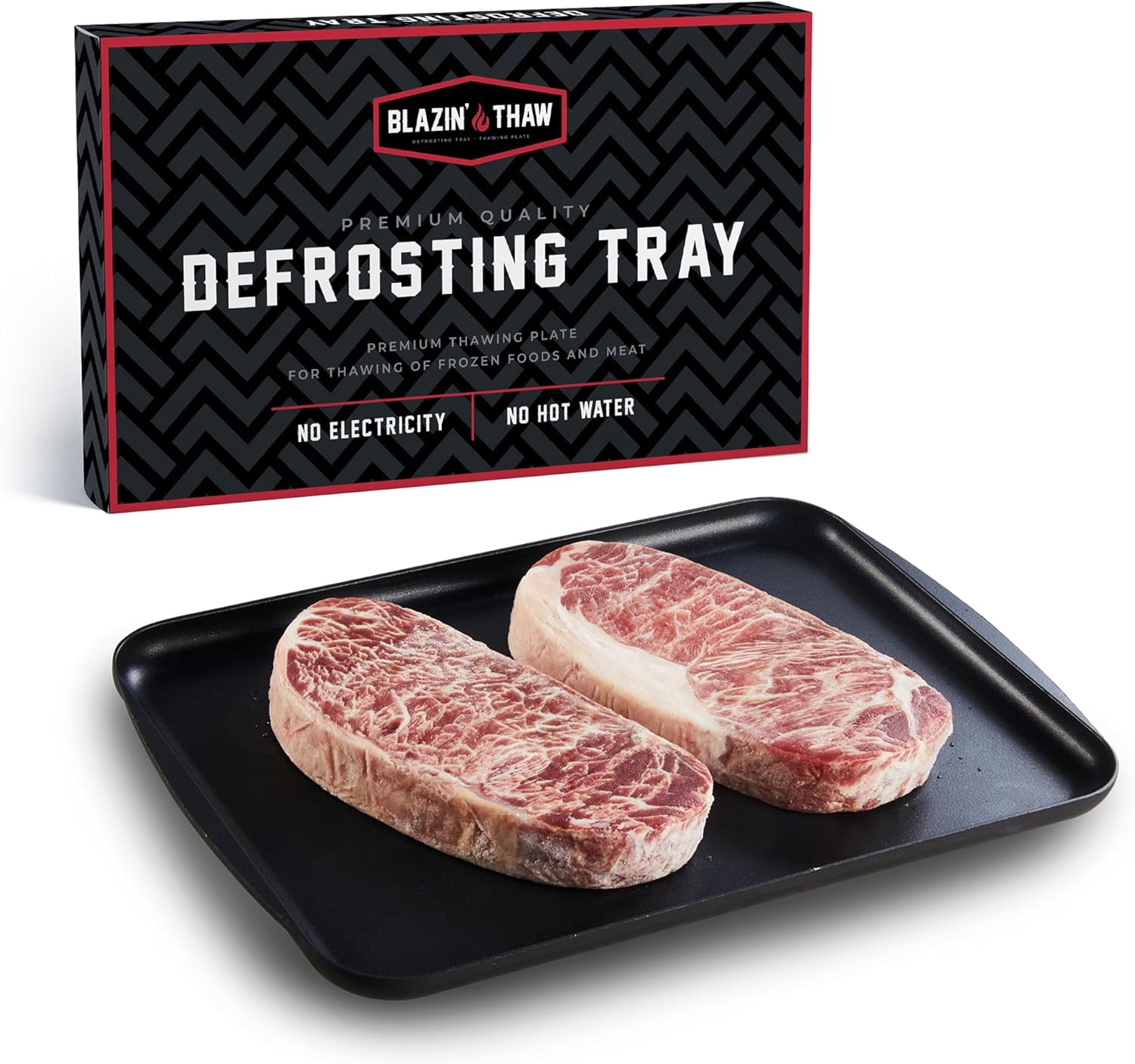 Matte Black Aluminum Defrosting Tray – 12.6 in x 8.5 in x 0.98 in ...