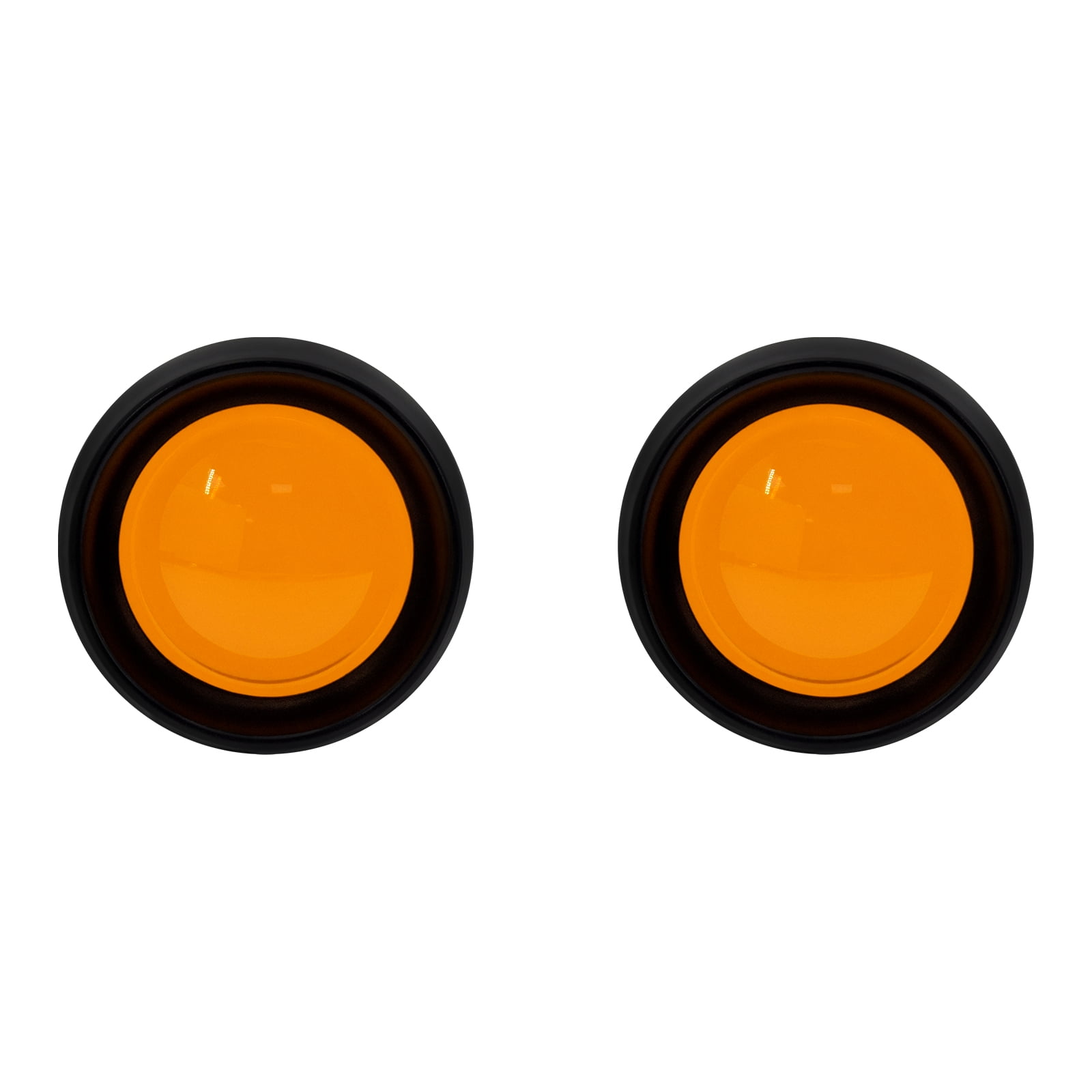 Matte Black Amber Turn Signals Light Lens Trim Ring Cover For Harley ...