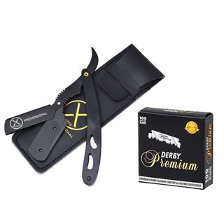 Parker PTB Professional Straight Edge Barber Razor with 5 Blades from ...