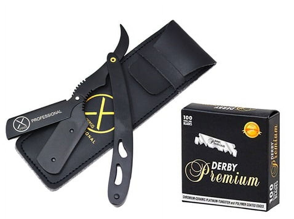 XPERSIS Professional Matte Black Barber Straight Razor, German Made ...