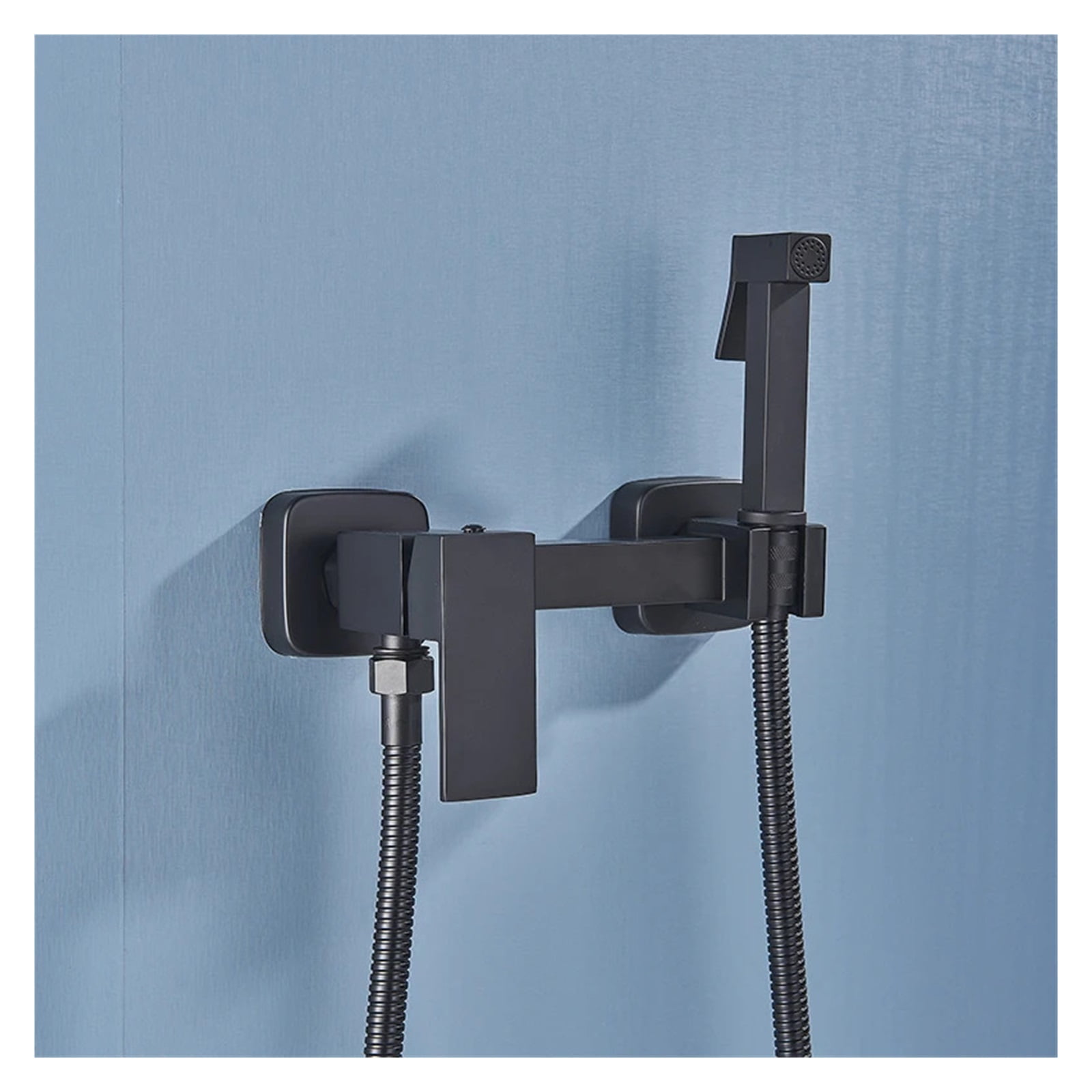Matte Black Bidet Brass Shower Hot and Cold Water Washer Mixer Shower ...